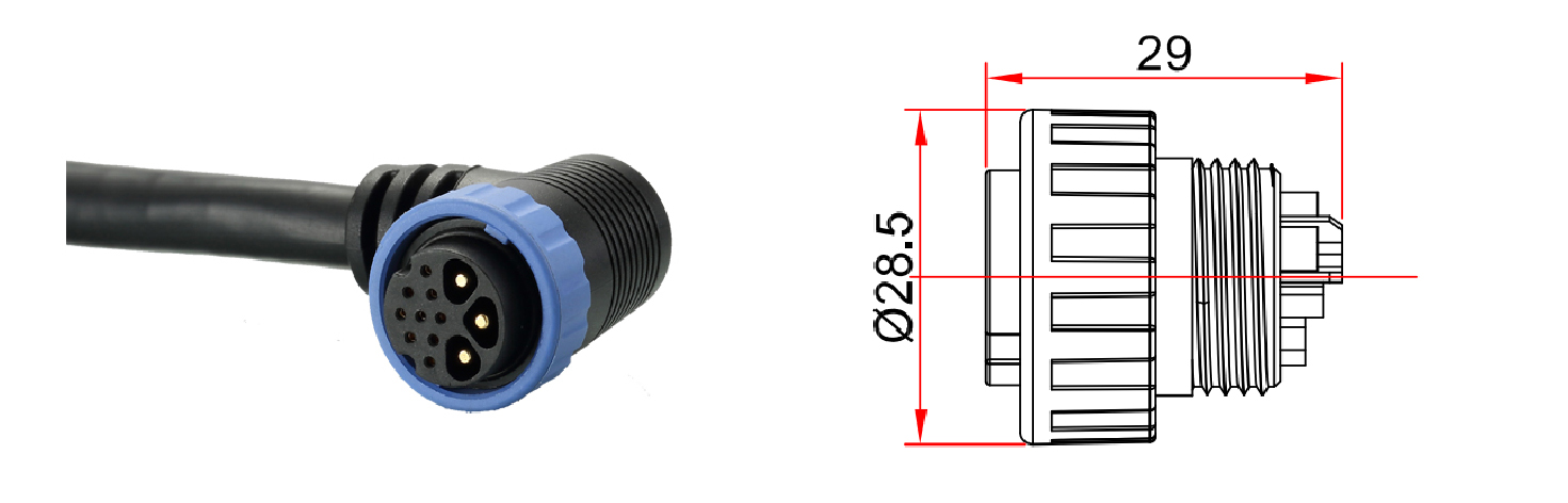 30A 700V battery connectors for ebike, UAV hybrid 3+9 series - SHENZHEN ...