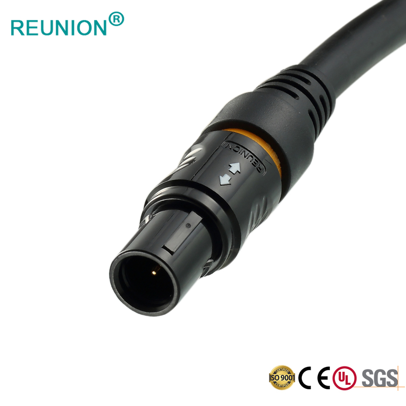 Self-latching Quick Push-Pull Plastic Power Connector IP65 Waterproof ...