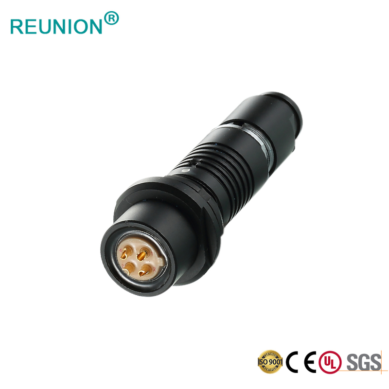 Circular Push-pull self locking male cable plug round Snap Quick ...