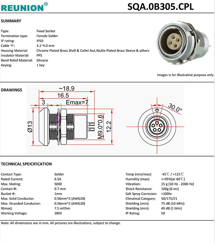 Industrial equipment vacuum seal electrical female connector for power ...
