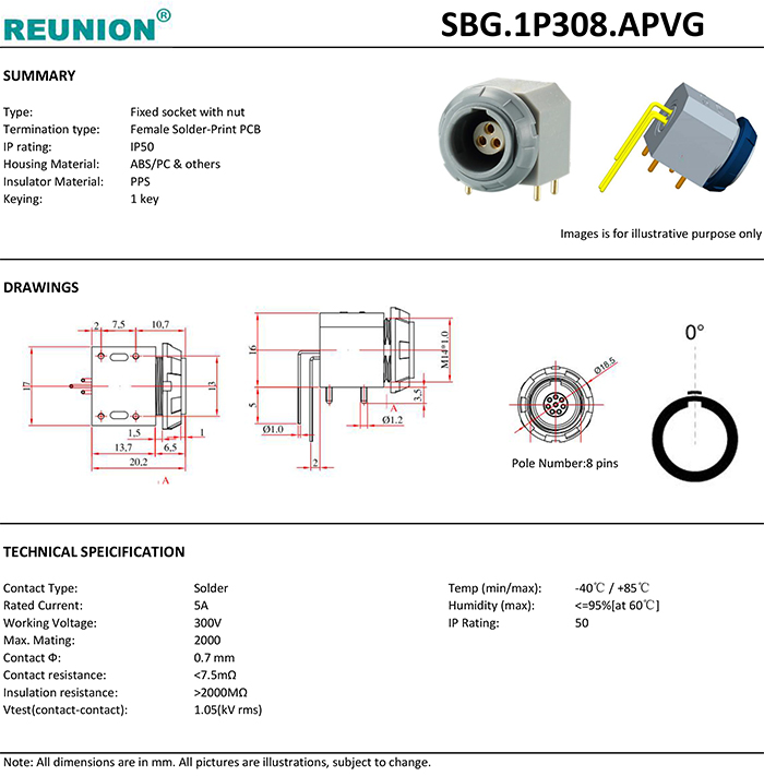Custom PCB Socket Plastic 1P Connector Multipole Female Receptacle ...